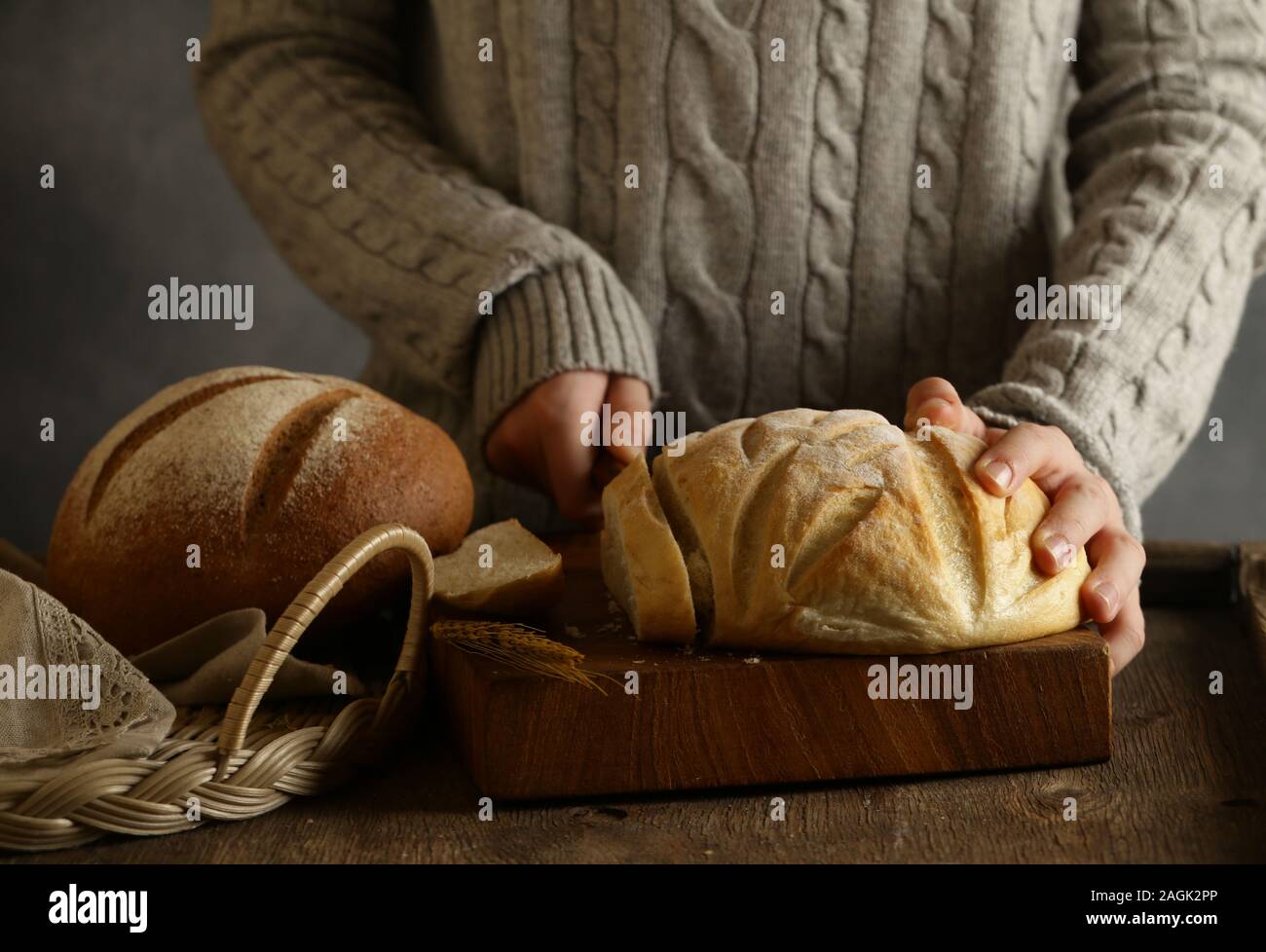 natural homemade whole grain rye bread Stock Photo - Alamy