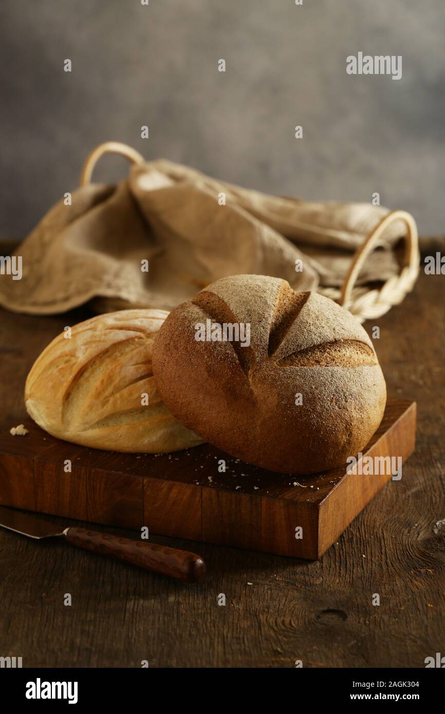 natural homemade whole grain rye bread Stock Photo - Alamy