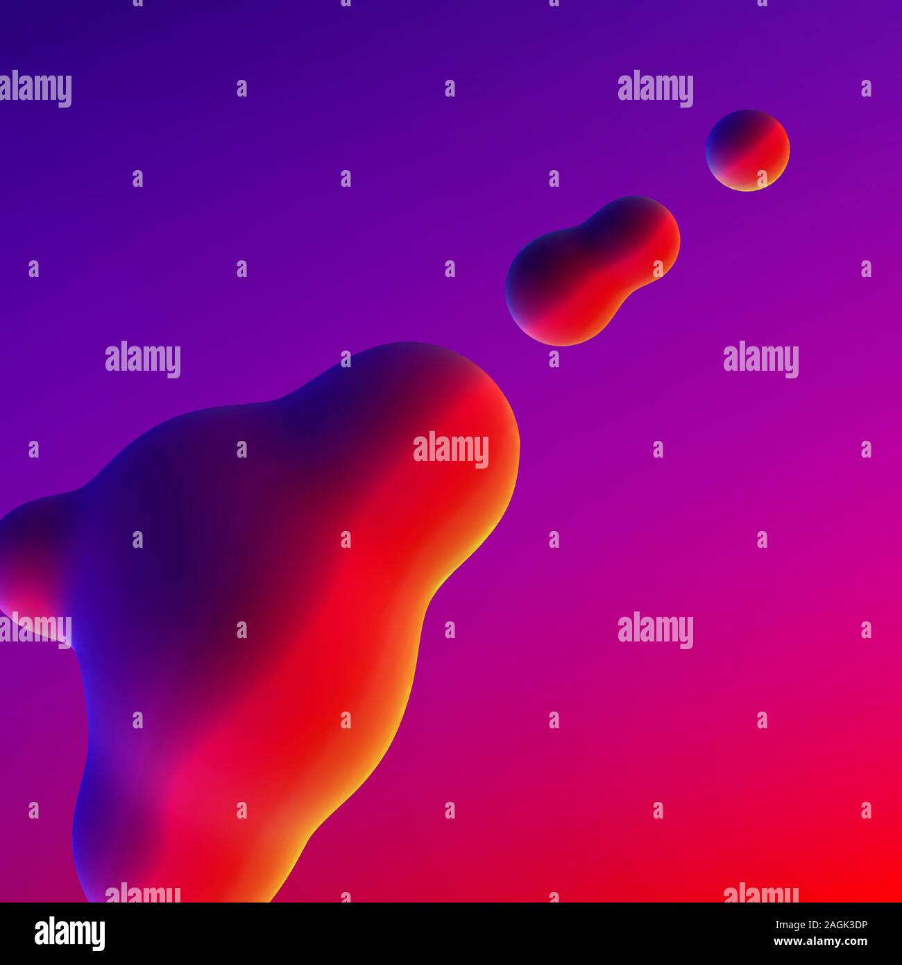 Fluid design liquid blobs with vibrant intense colors abstract ...