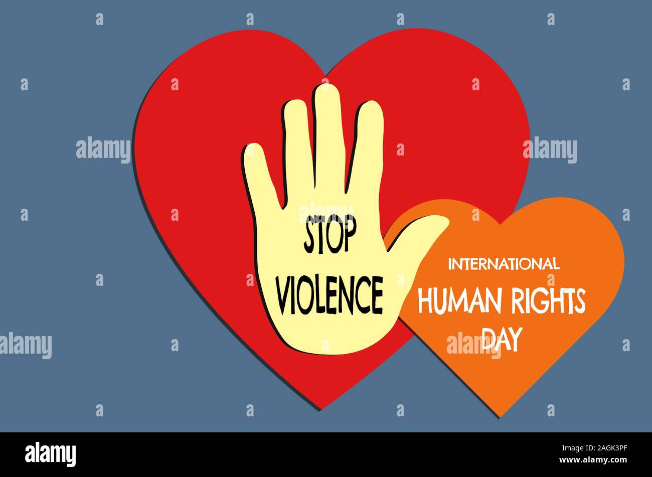 Stop Violence International Human Rights Day campaign Stock Vector ...