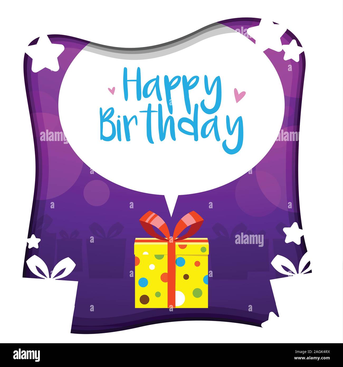 Birthday gift on pop up design. Isolated Vector Illustration Stock ...