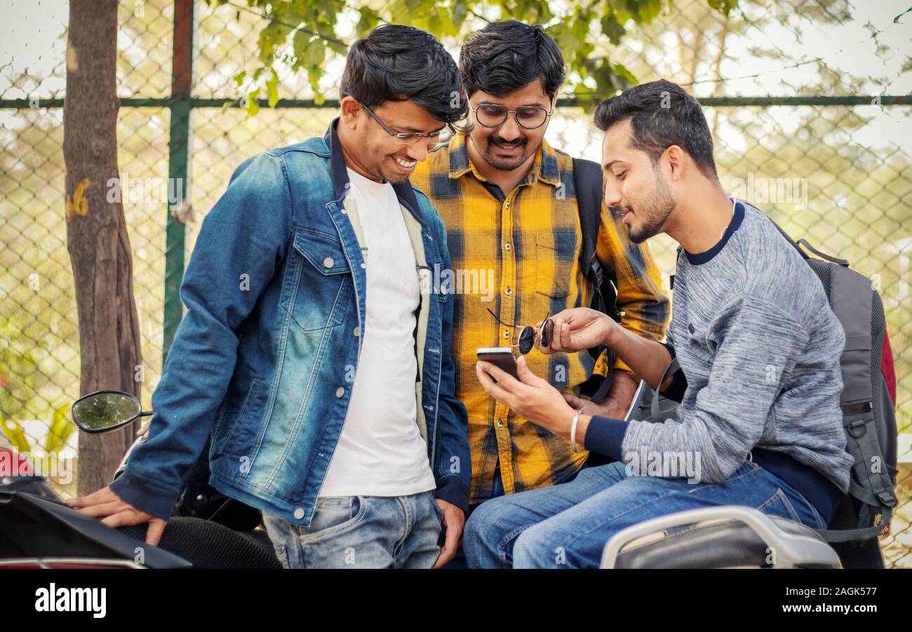 Indian college friends fun park hi-res stock photography and images - Alamy