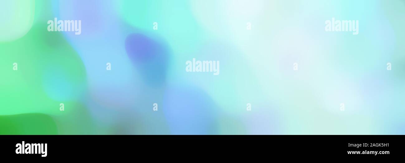 soft blurred horizontal background with pale turquoise, sky blue and ...