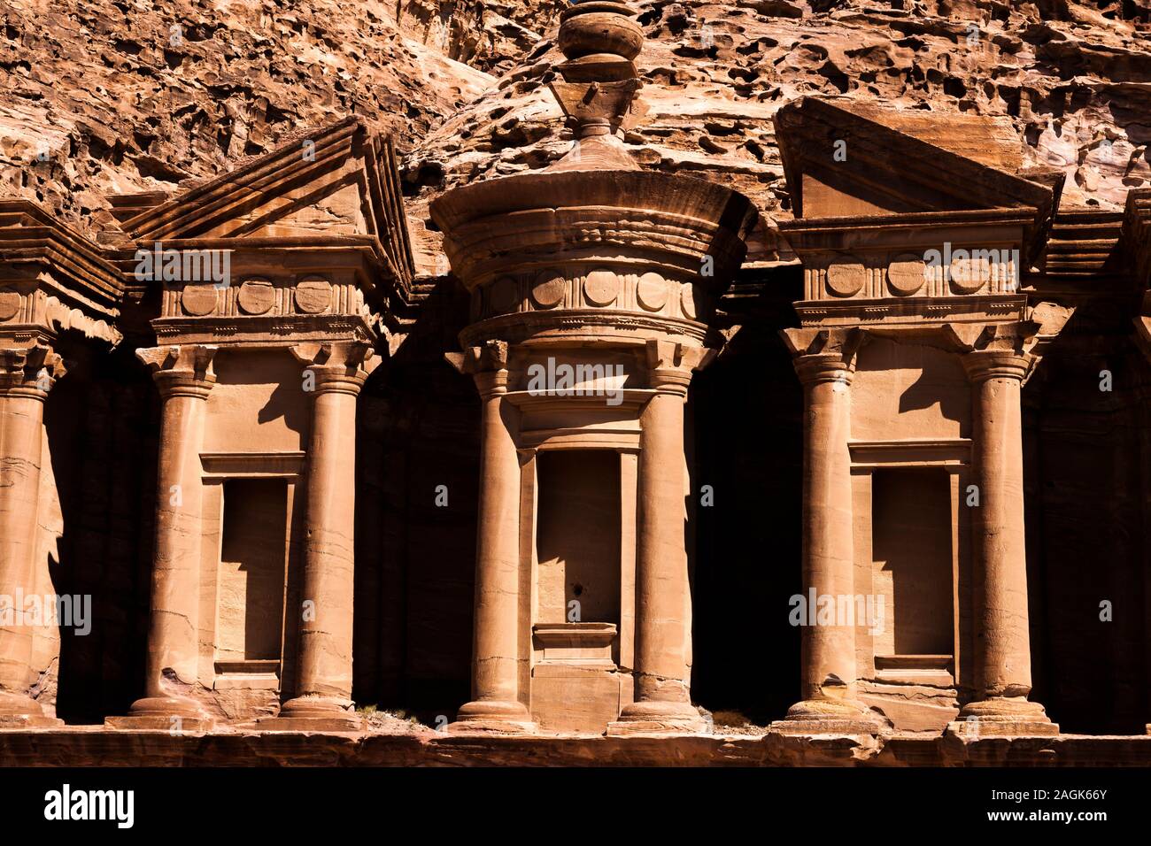 Petra, Al Deir The Monastery, cliff sculpture, old architecture, Jordan ...