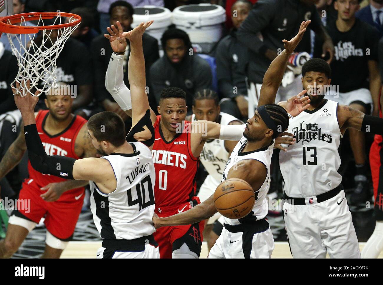 Los Angeles, California, USA. 19th Dec, 2019. Houston Rockets' Russell ...