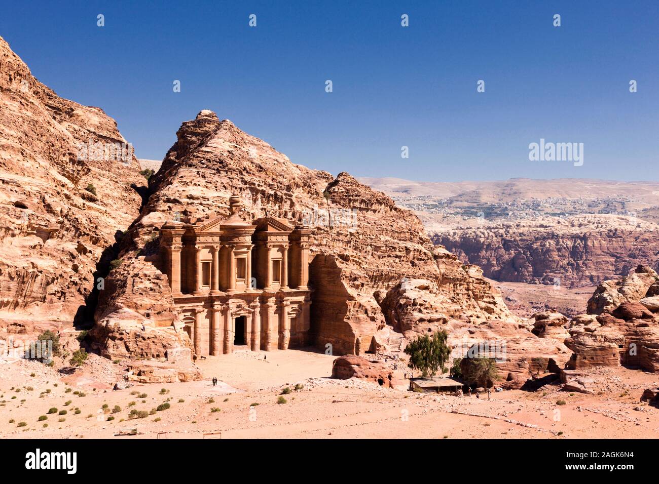 Petra, Al Deir The Monastery, cliff sculpture, old architecture, Jordan ...