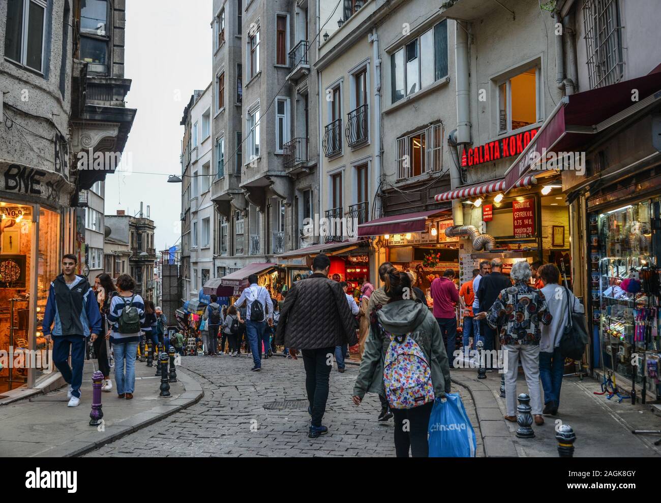 Istanbul, Turkey - Sep 28, 2018. Old street in Istanbul, Turkey ...