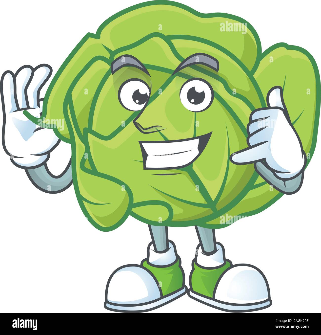 Call me cool cabbage cartoon character design Stock Vector Image & Art ...