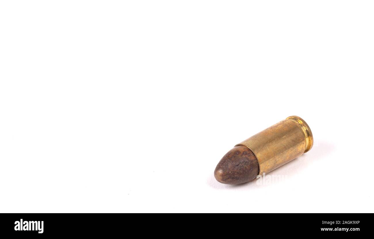 Very old bullet isolated on a white background Stock Photo - Alamy