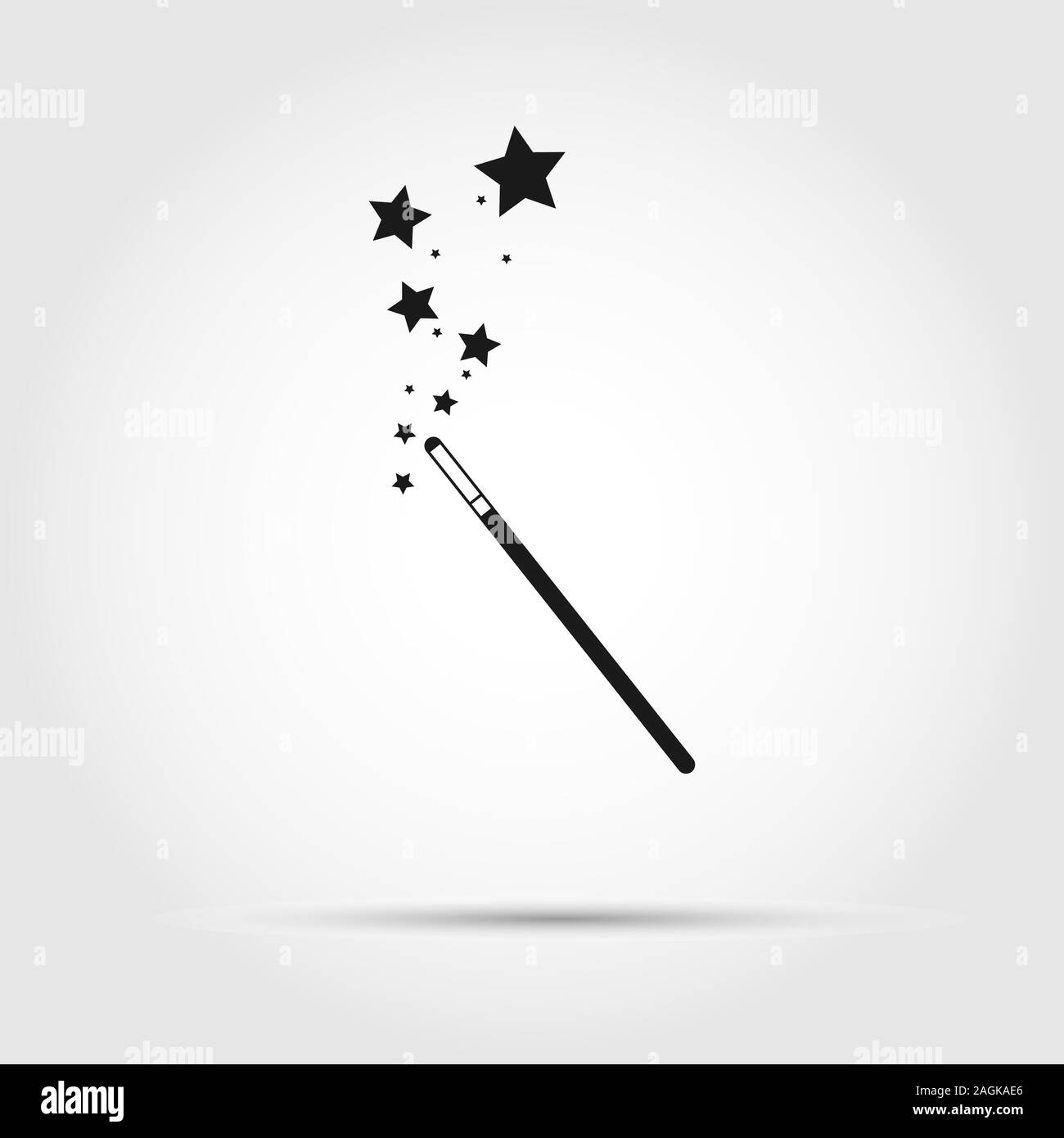 Icon of the magician's magic wand. A wand for magic and miracles. Flat ...