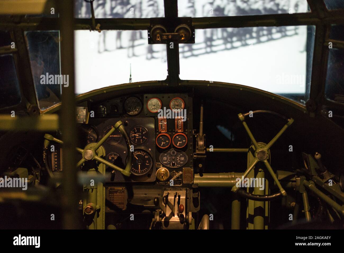 WWII Plane interior on display at The Australian War Memorial, Canberra ...