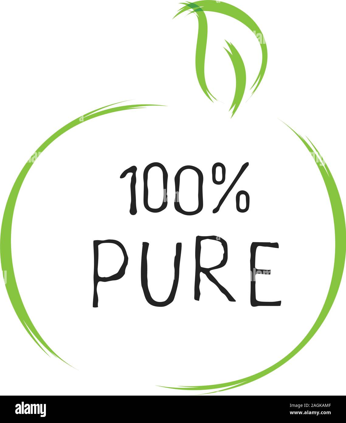 100 Pure label and high quality product badges. Bio healthy Eco food ...