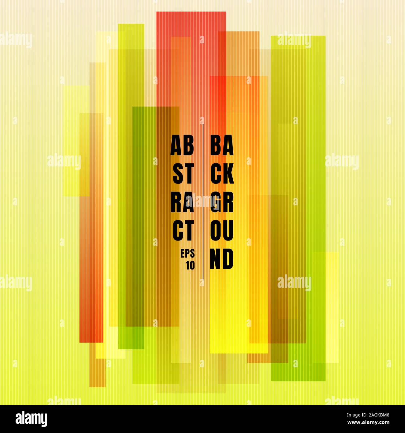 Abstract geometric rectangles overlap green and red with vertical lines ...