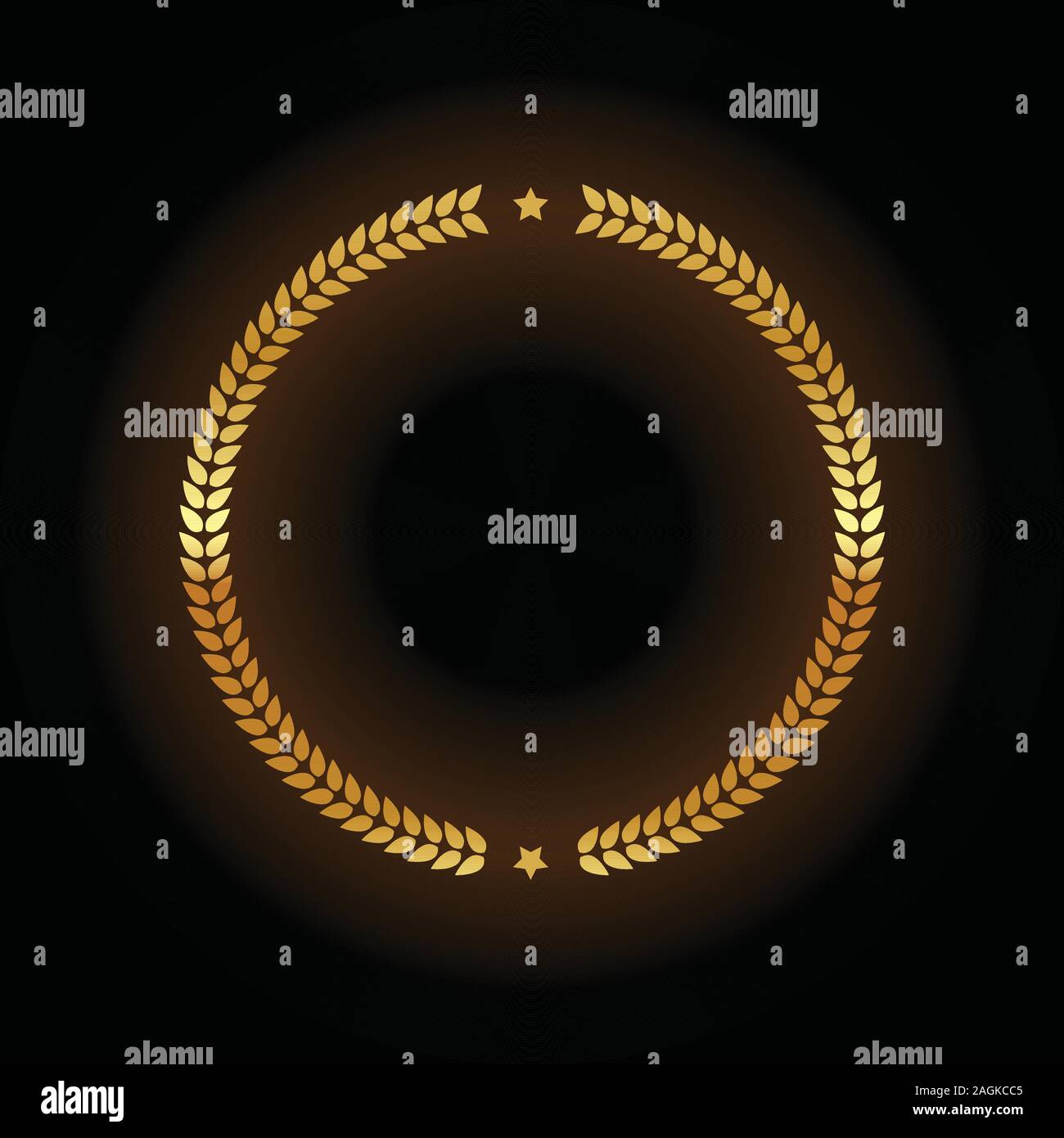 Golden Circle Award from laurel Stock Vector Image & Art - Alamy