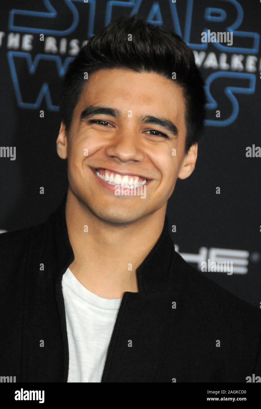 Hollywood, California, USA 16th December 2019 Actor Jordan Buhat ...