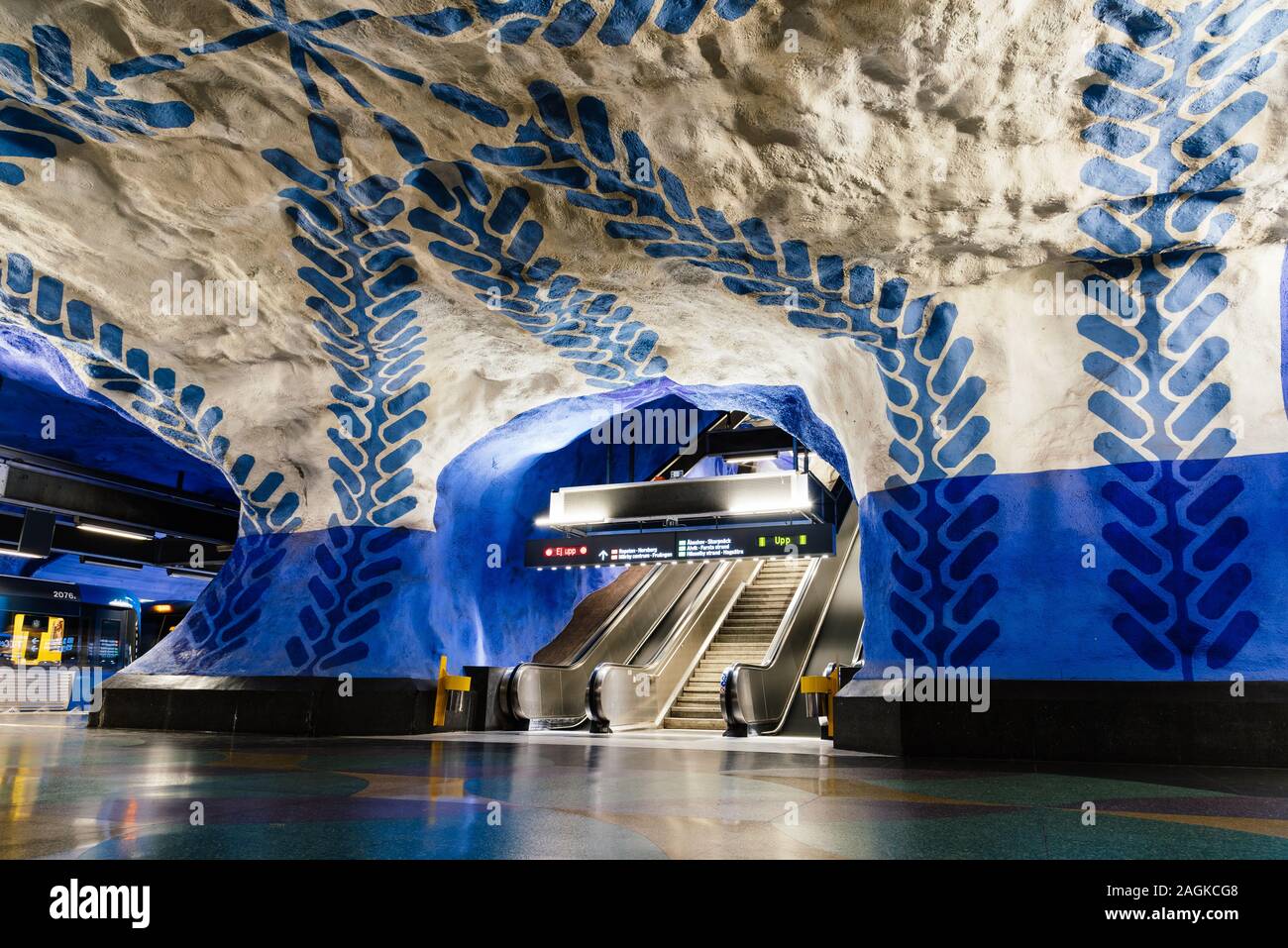 Stockholm, Sweden - August 9, 2019: T-Centralen Stockholm underground ...