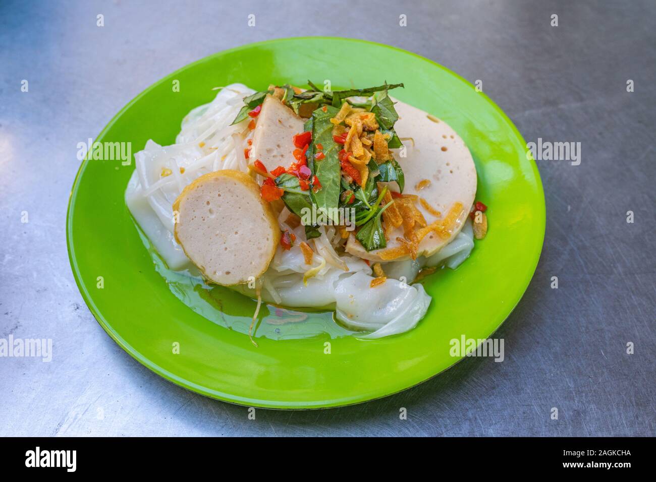 Vietnam flavored steamed rice pancake rolls- Banh Uot Stock Photo - Alamy