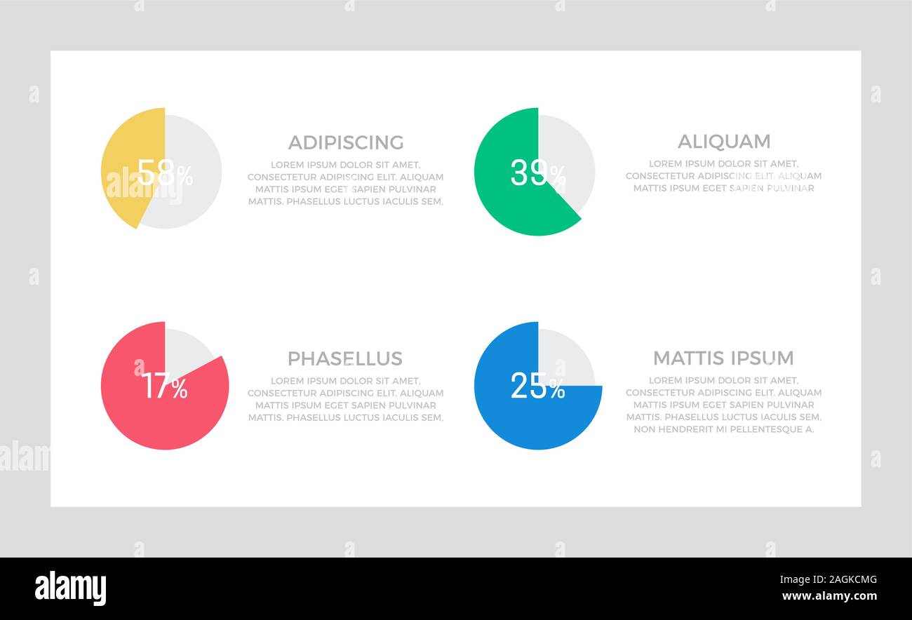 Set of green and blue, yellow, red elements for infographic ...