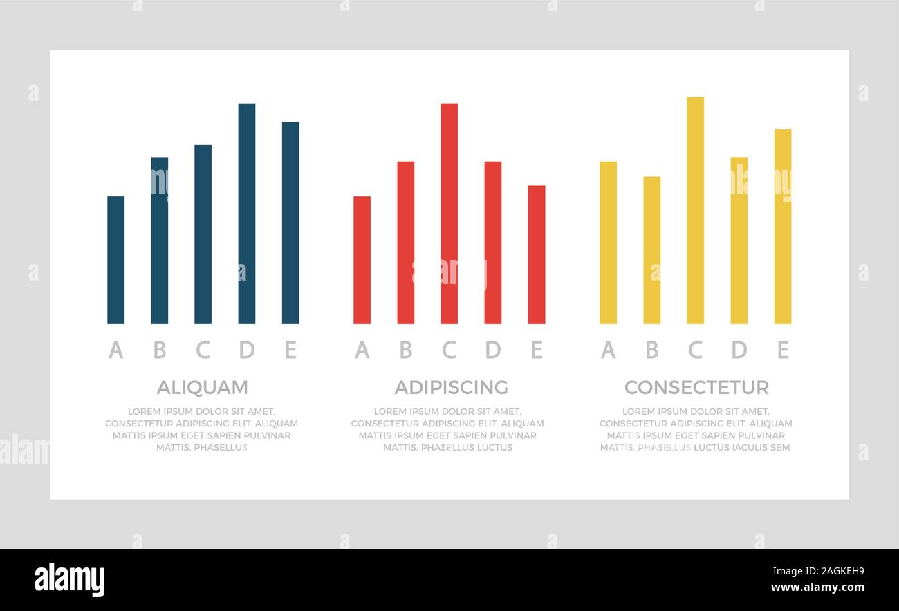 Set of dark blue and red, yellow elements for info graphic presentation ...