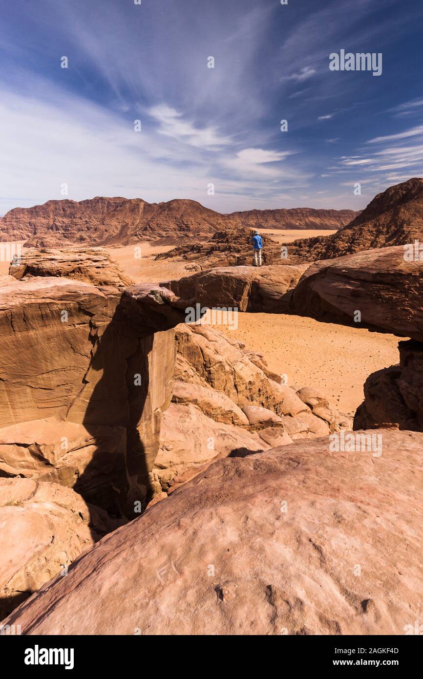 Burdah rock bridge wadi rum hi-res stock photography and images - Alamy