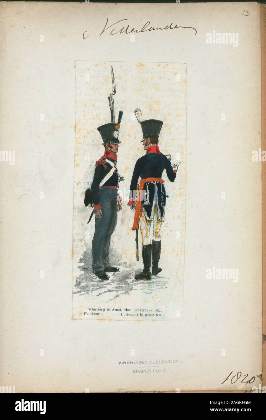Netherlands dutch holland soldier, 1820.; Netherlands dutch holland ...