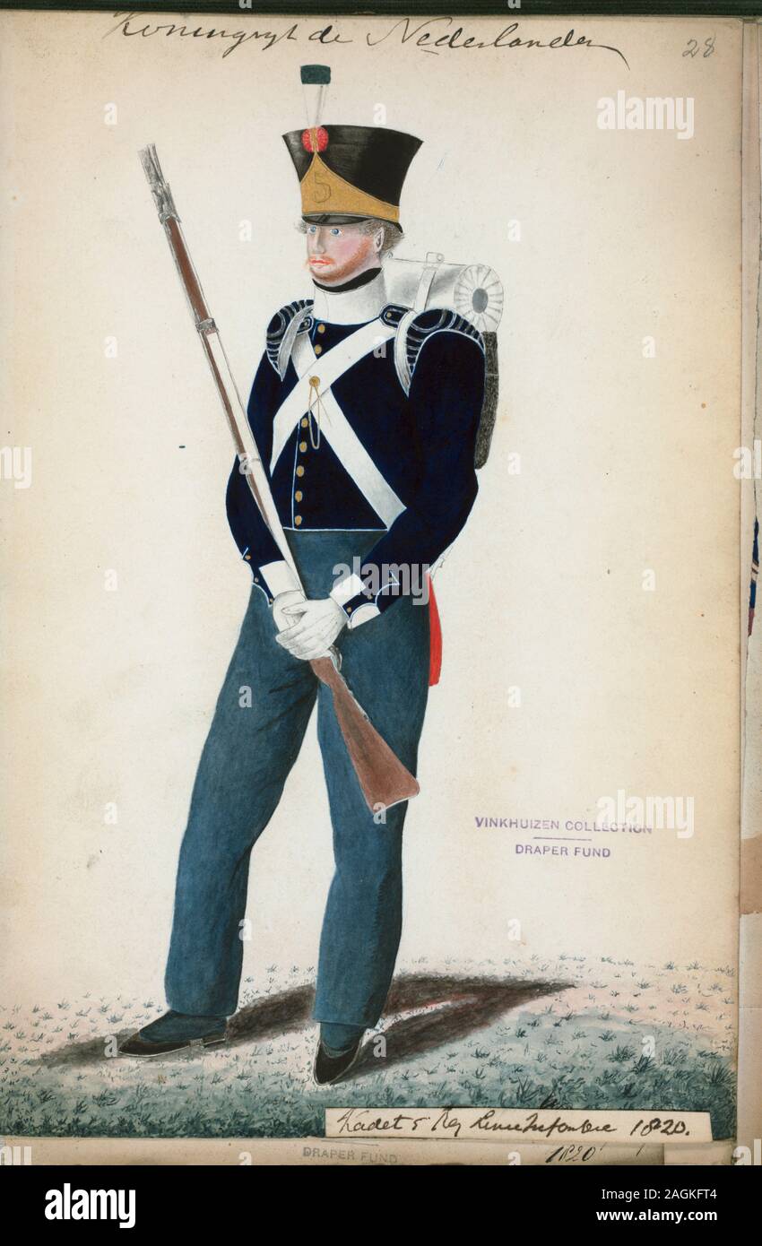 Netherlands dutch holland soldier, 1820.; Netherlands dutch holland ...