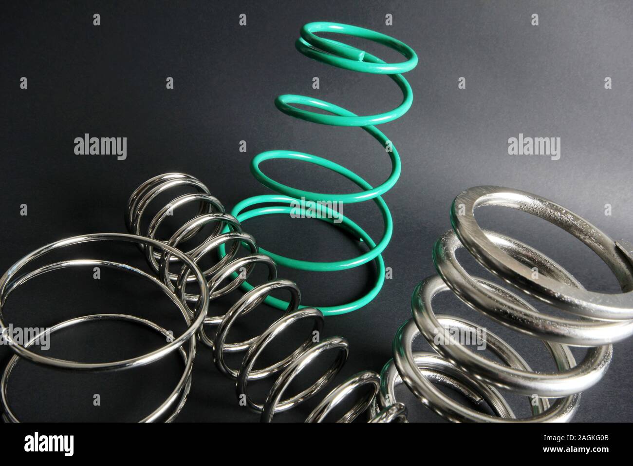 new metal springs texture background Stock Photo - Alamy