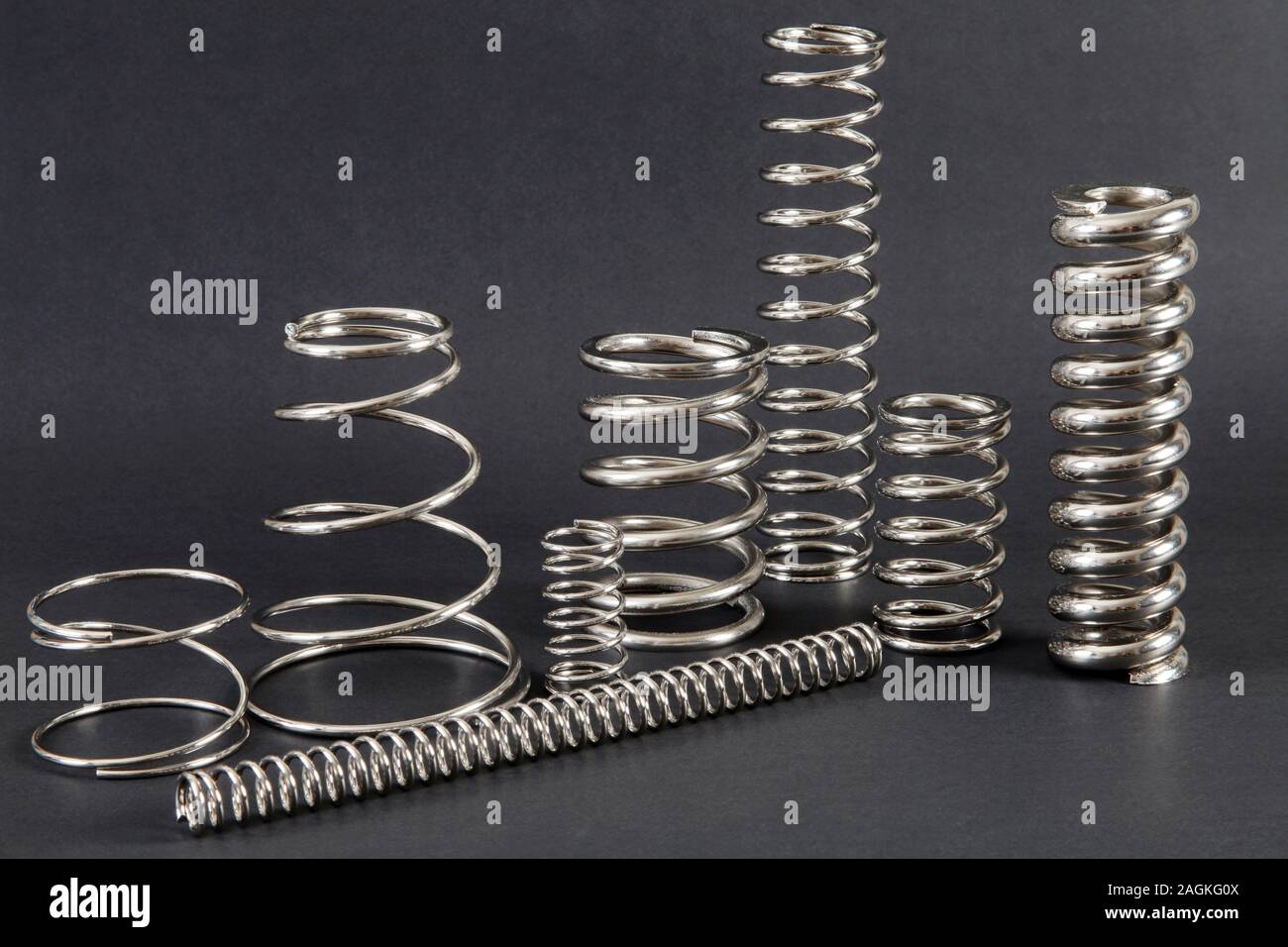 new metal springs texture background Stock Photo - Alamy