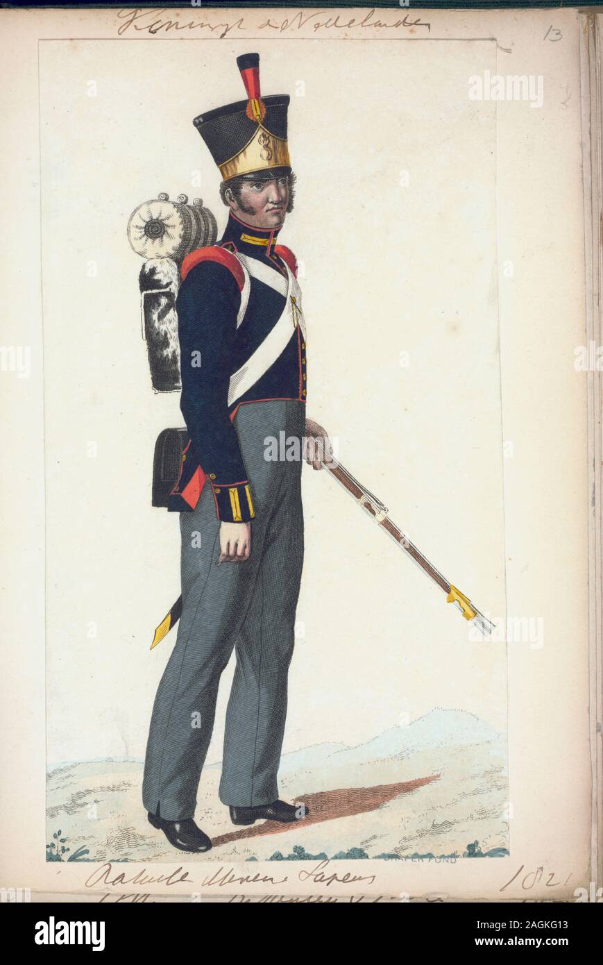 Netherlands dutch holland soldier, 1821 [part 1].; Netherlands dutch ...