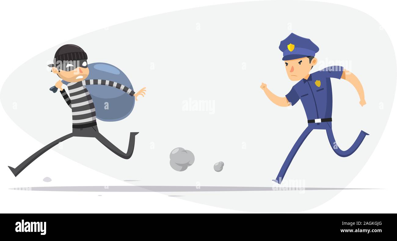 Cartoon character funny policeman hi-res stock photography and images ...