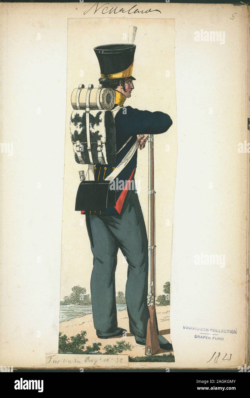 Netherlands dutch holland soldier, 1823 [part 1].; Netherlands dutch ...