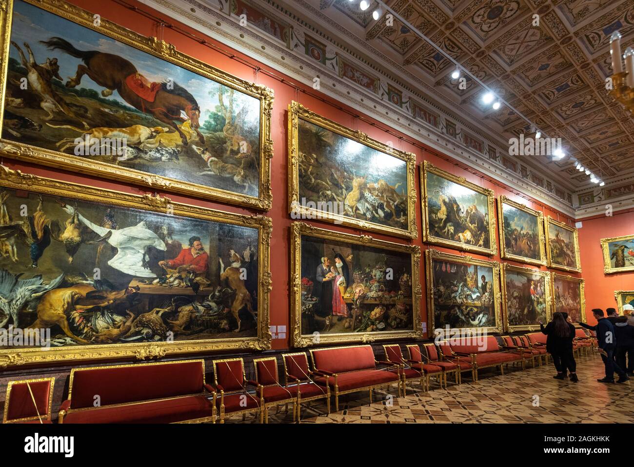 Inside interior of the Hermitage russian state museum. Amazing room ...
