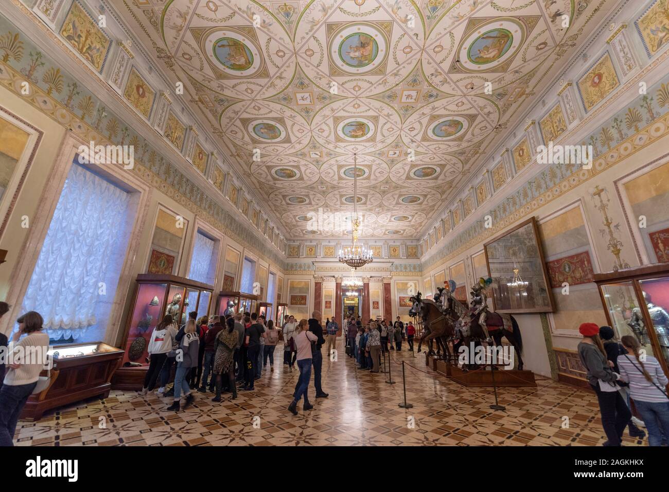 Inside interior of the Hermitage russian state museum. Amazing room ...