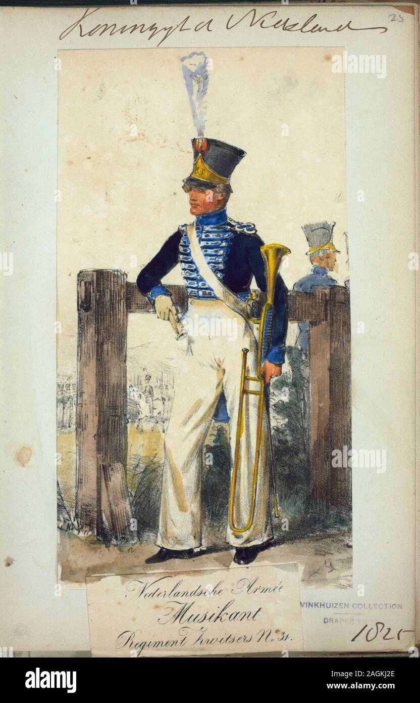 Netherlands dutch holland soldier, 1824-25.; Netherlands dutch holland ...