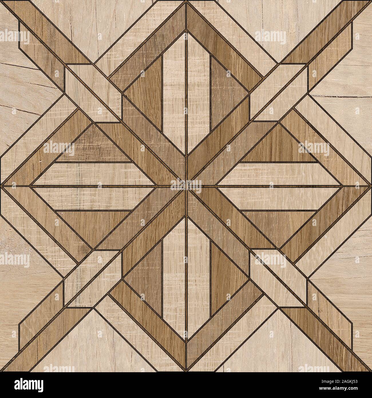 tiles, wooden geometric shapes, wooden floor tile Stock Photo - Alamy