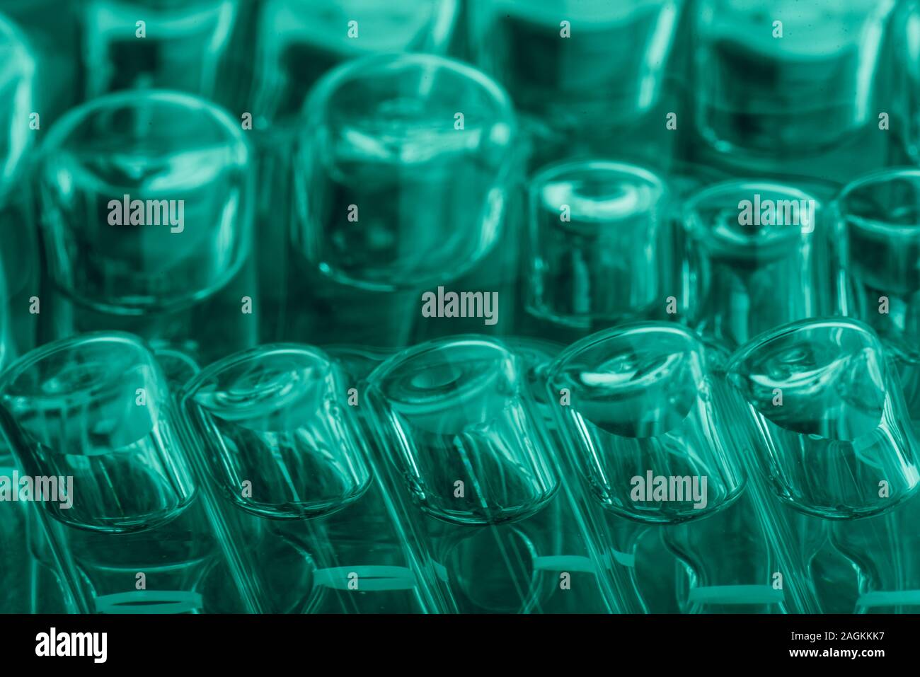 Glass medical ampoule vial for injection. Medicine is liquid sodium ...