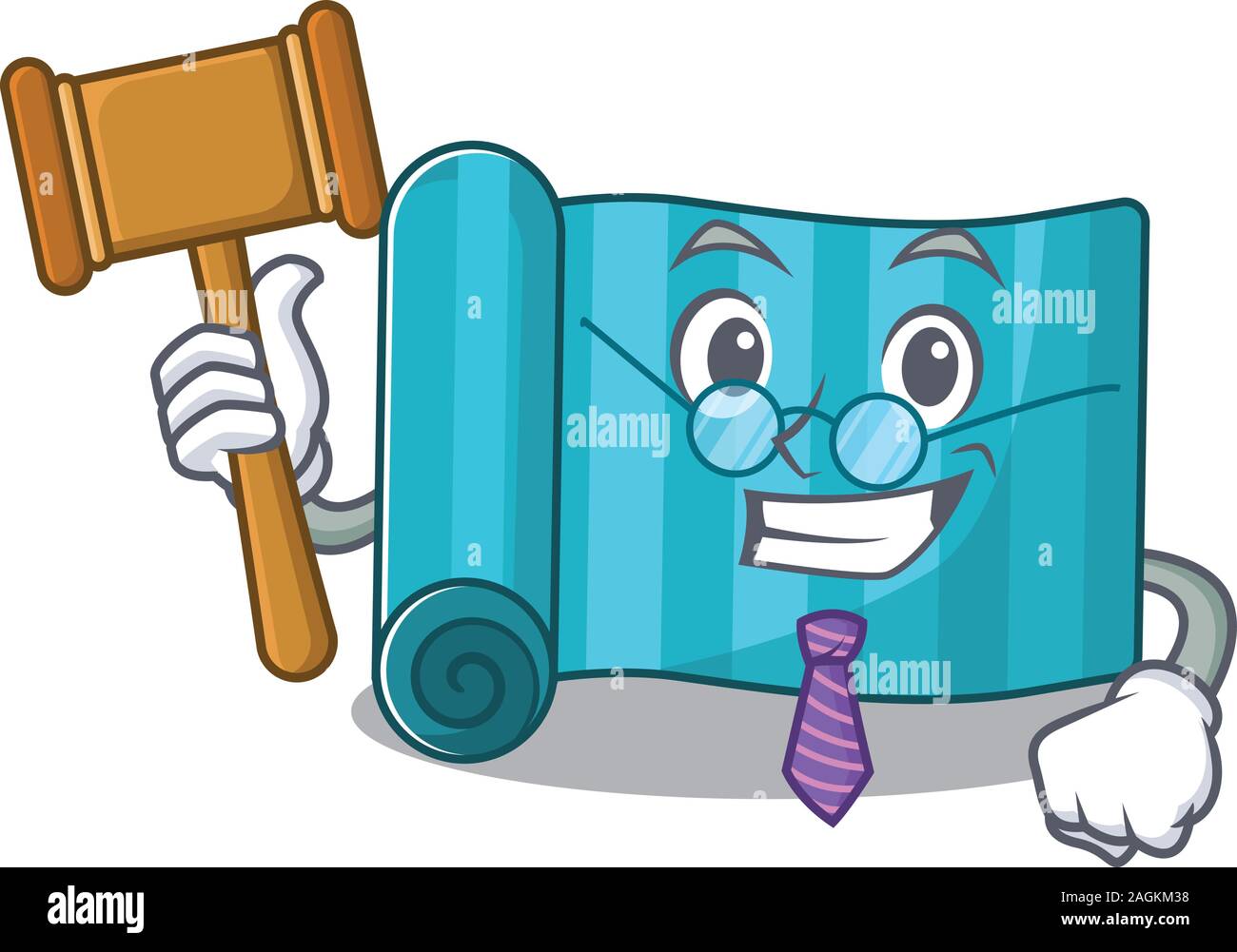 Professional Judge yoga mattress Scroll presented in cartoon character ...