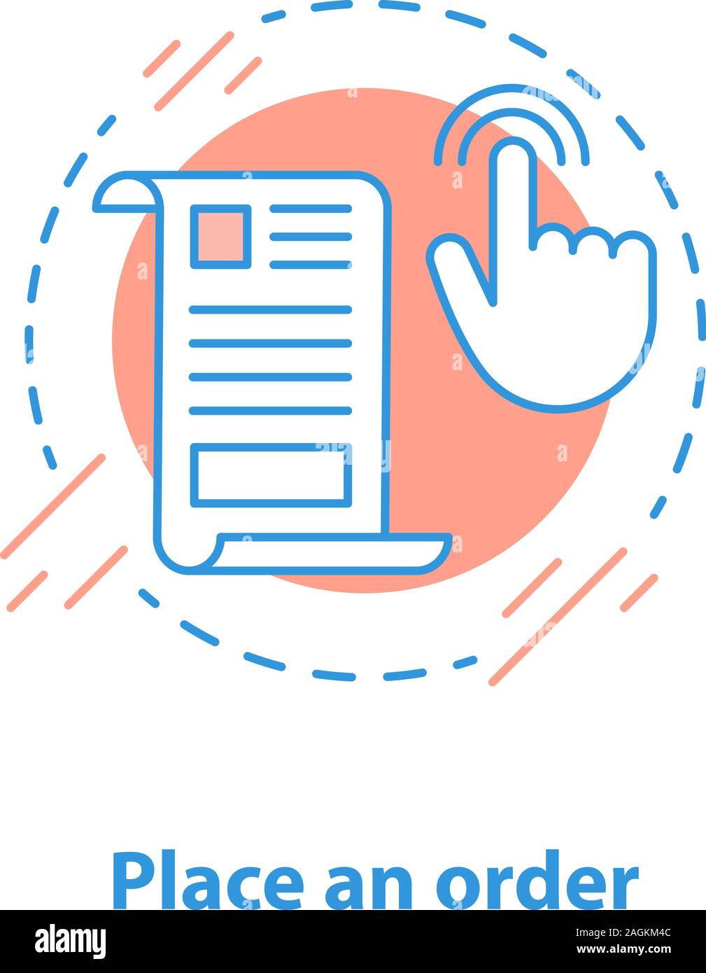 Order placing concept icon. Shopping idea thin line illustration ...