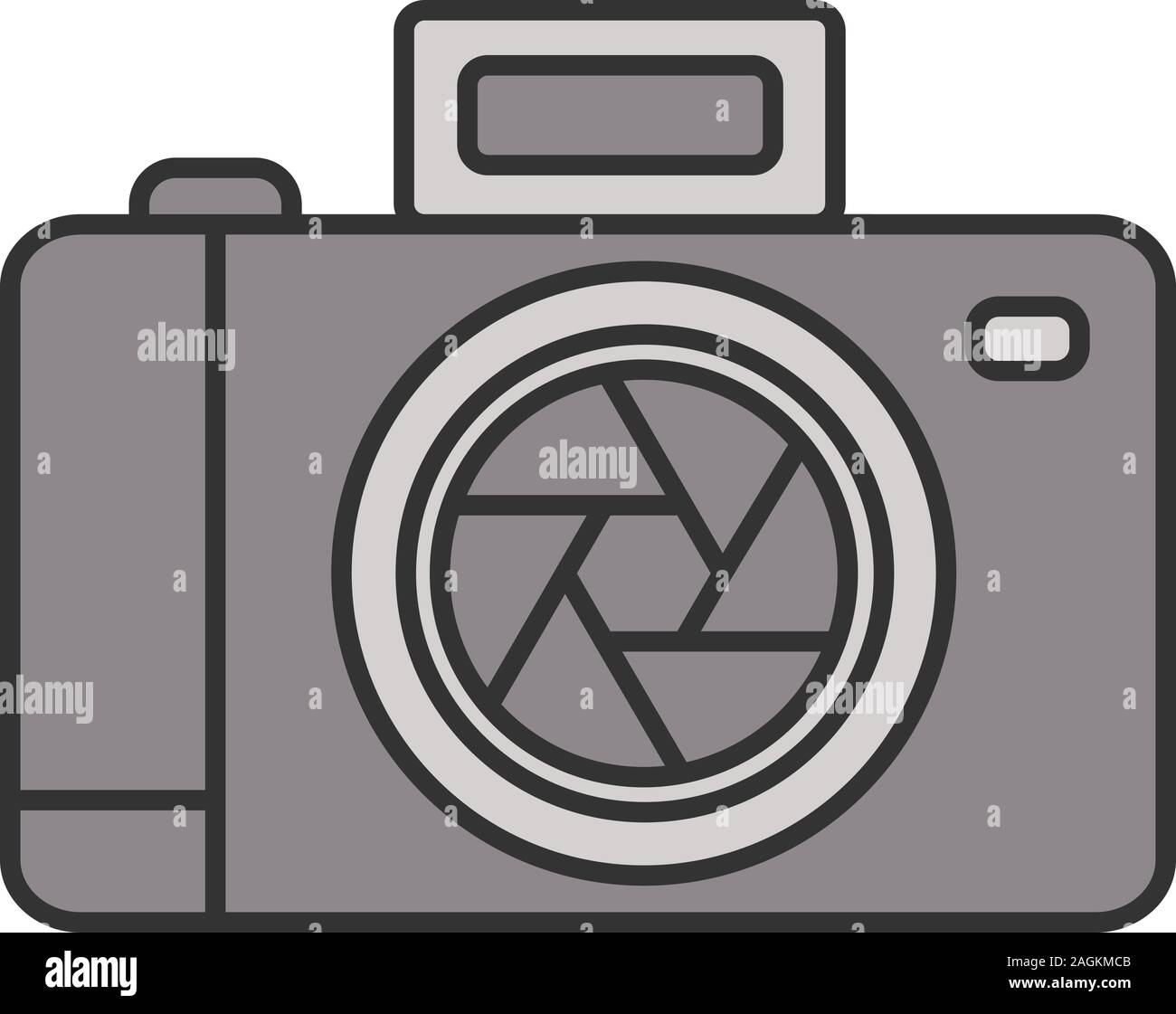 Professional photo camera color icon. Isolated vector illustration ...