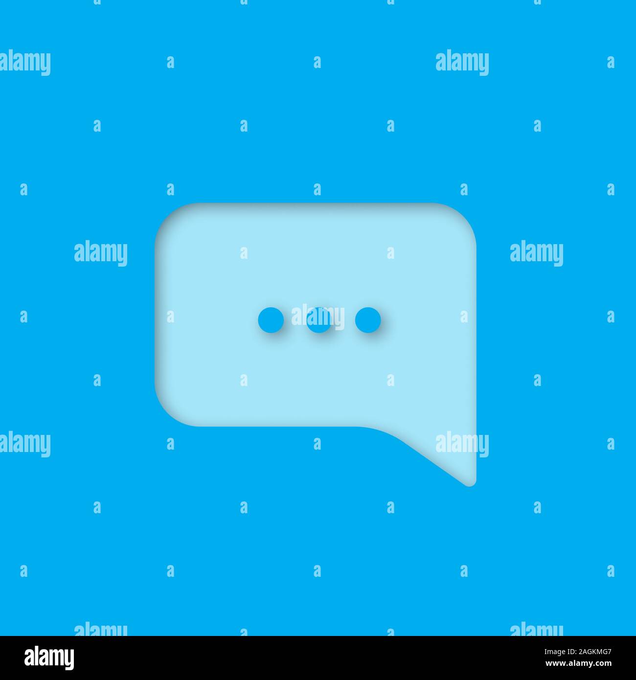 Speech bubble paper cut out icon. Chat box. Vector silhouette isolated ...