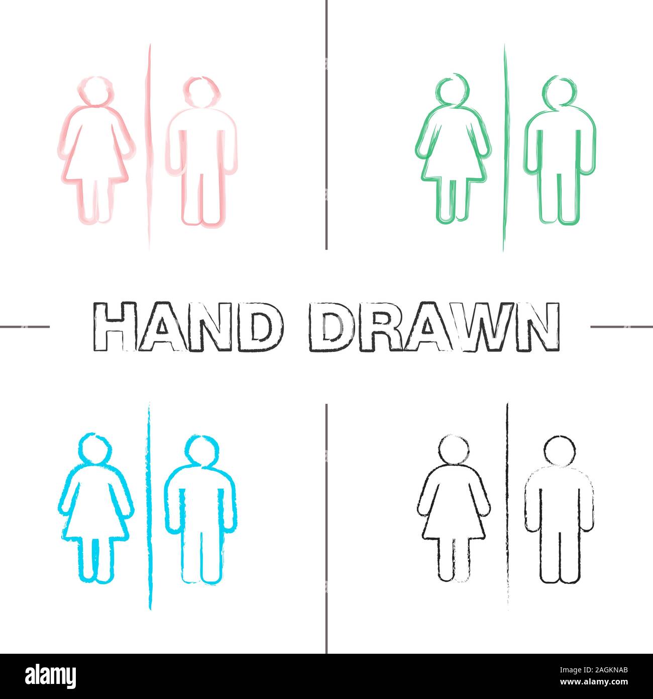 Wc icons male female Stock Vector Images - Alamy