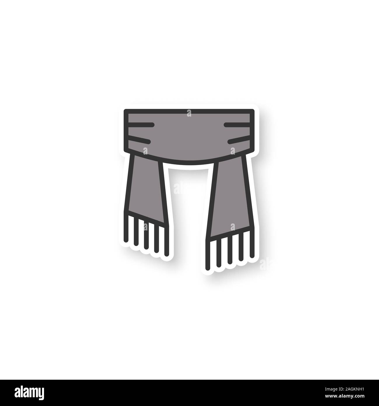 Scarf patch. Color sticker. Vector isolated illustration Stock Vector ...