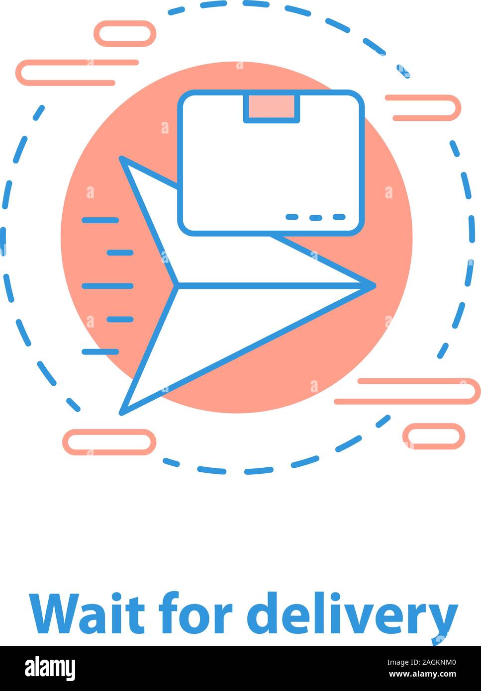 Delivery waiting time concept icon. Shipping service idea thin line ...