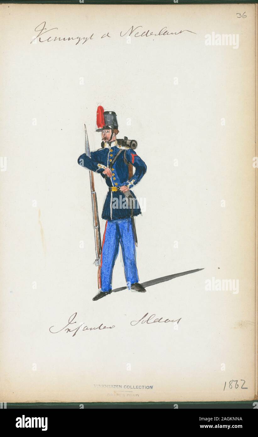 Netherlands dutch holland soldier, 1856-62.; Netherlands dutch holland ...