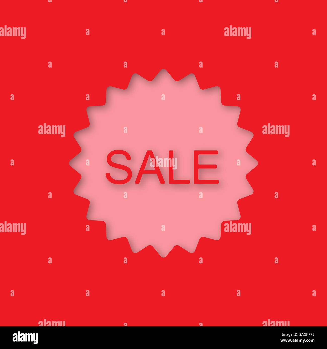 Sale sticker paper cut out icon. Special offer. Vector silhouette ...