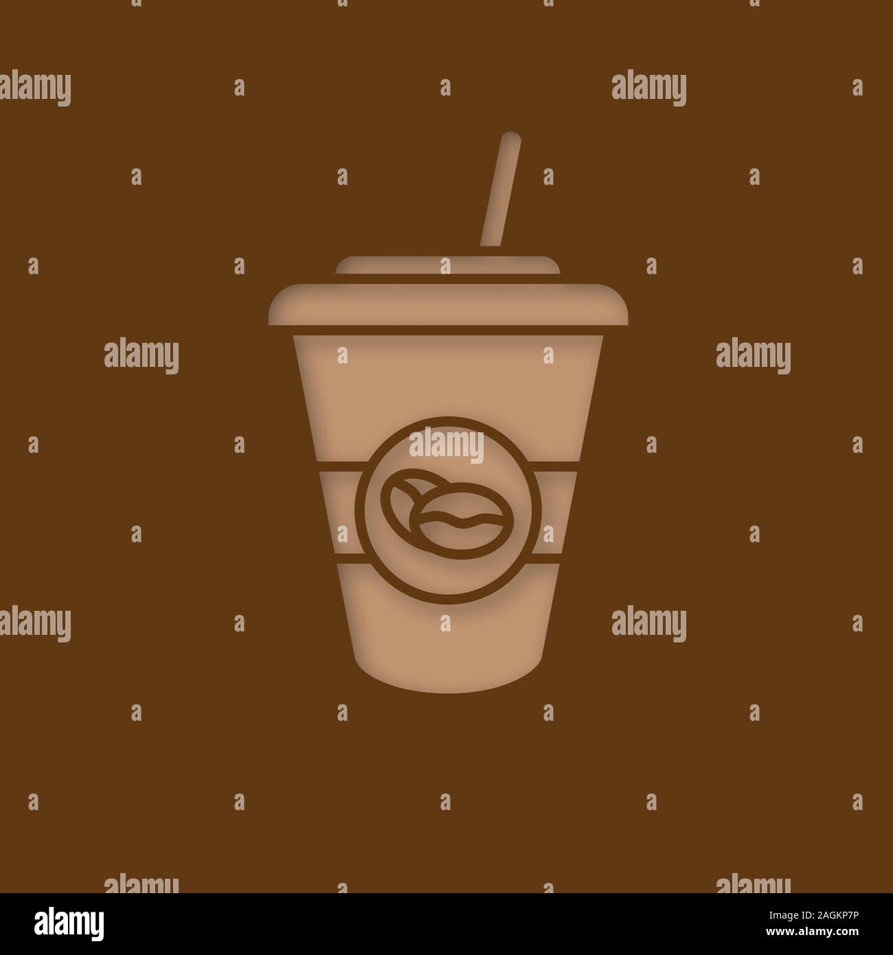 Paper Coffee Cup Silhouette