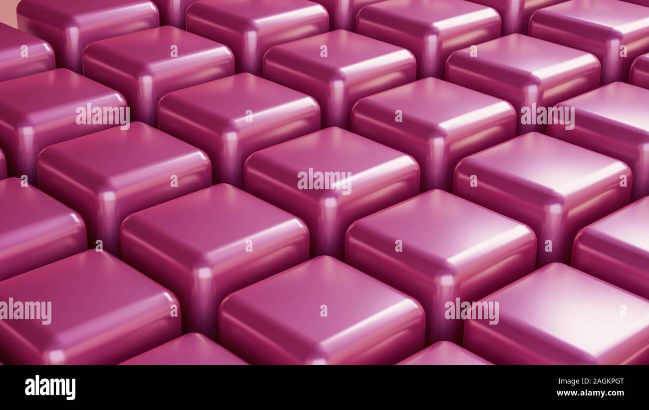 Abstract background with bright pink cubes, 3d rendering, 3d ...