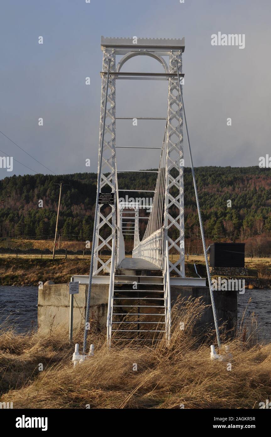 Polhollick Bridge a Victorian Suspension Bridge Over the River Dee ...