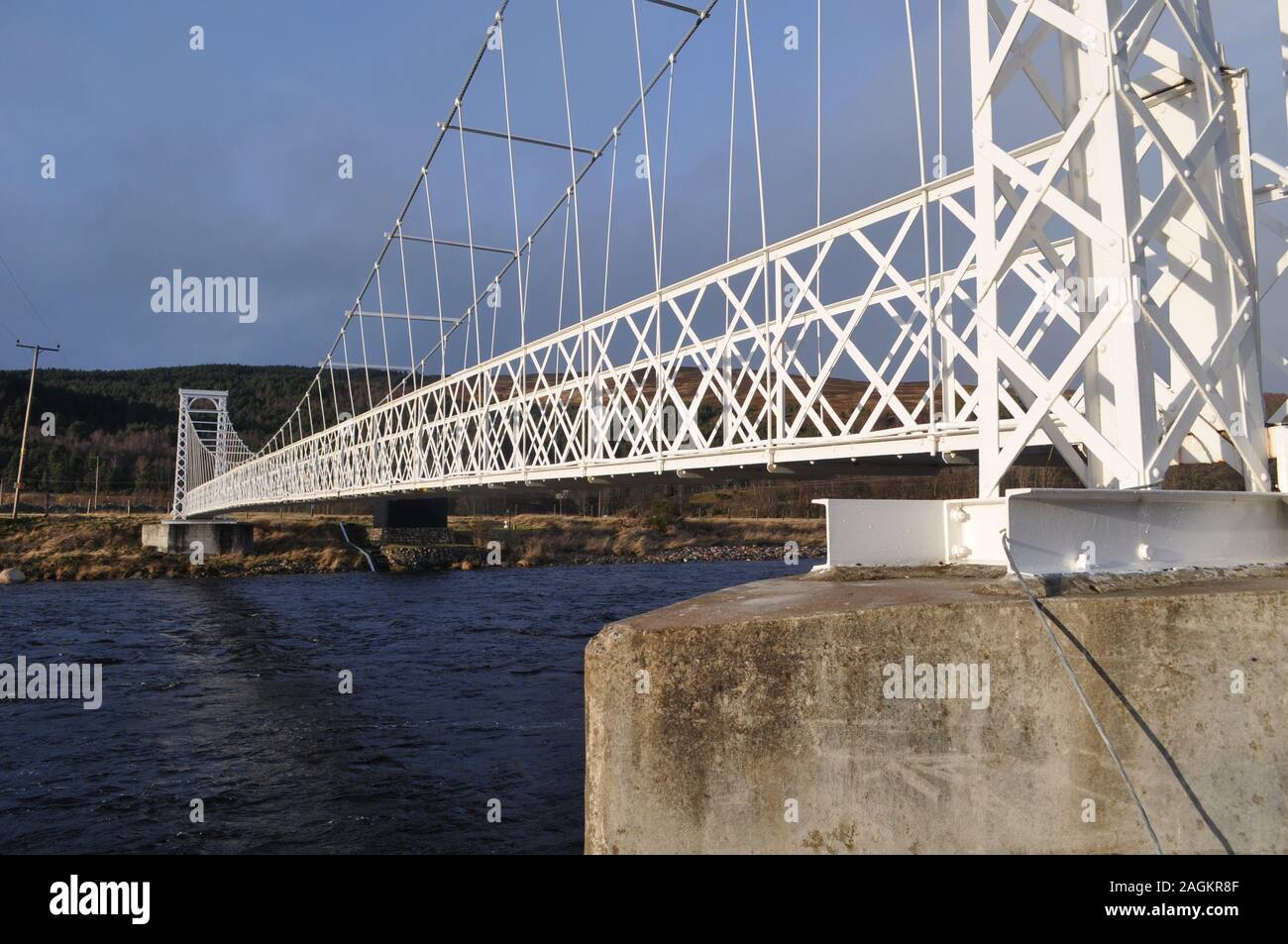 Polhollick Bridge a Victorian Suspension Bridge Over the River Dee ...