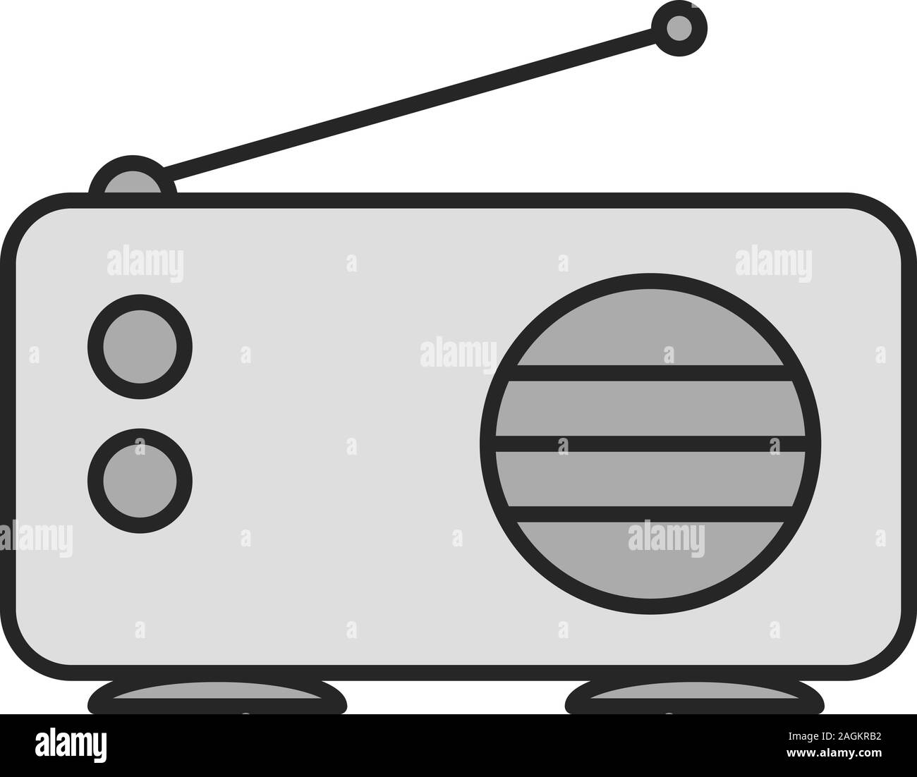 Radio color icon. Isolated vector illustration Stock Vector Image & Art ...